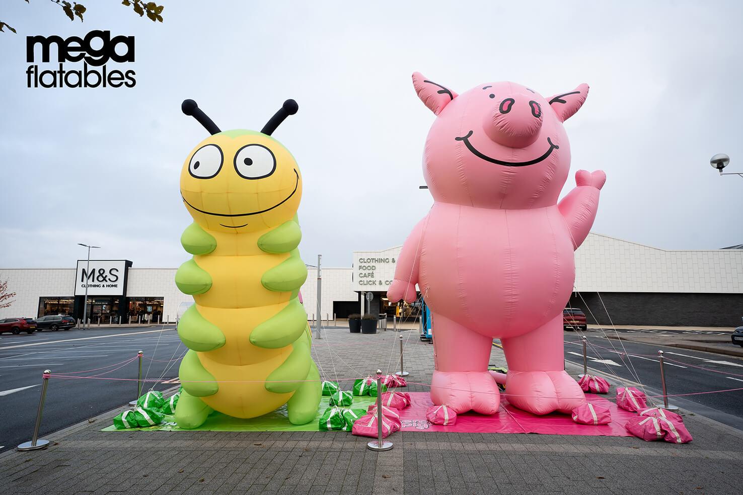 Giant inflatable characters, custom inflatable figures